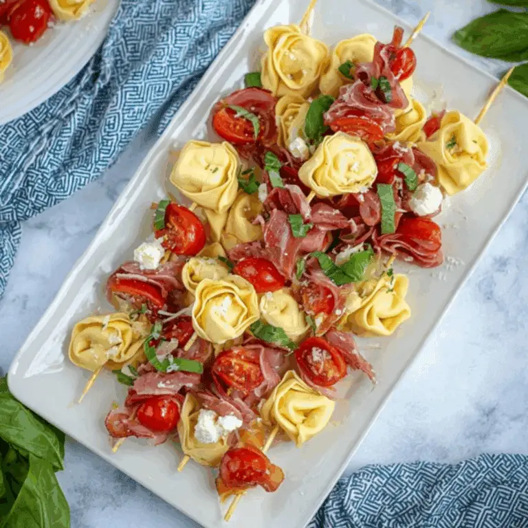 Tortellini Skewers - Easy Appetizer for Parties - recipe maestro