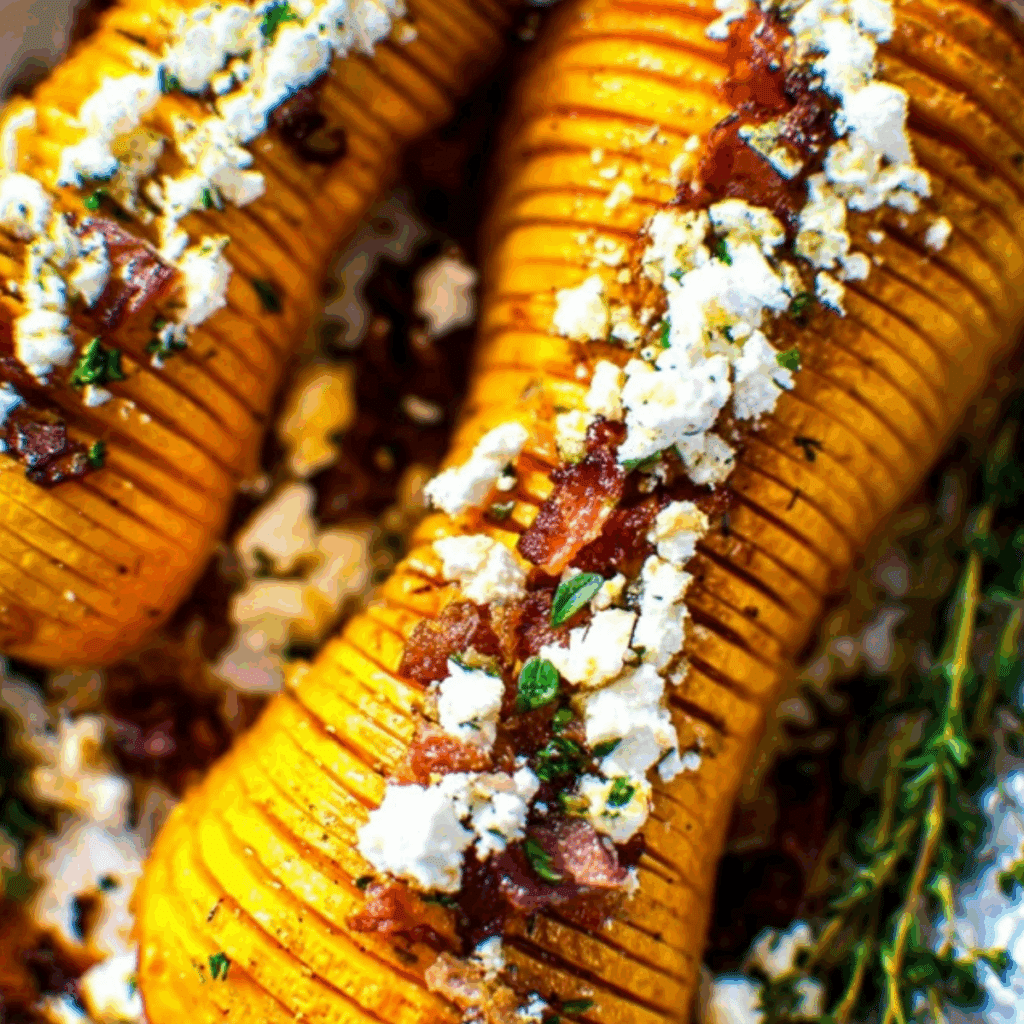 Loaded Hasselback Butternut Squash + Easy Recipe - recipe maestro