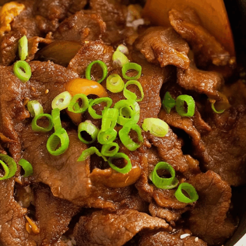 Gyudon Recipe - Easy Japanese Beef Bowl - recipe maestro