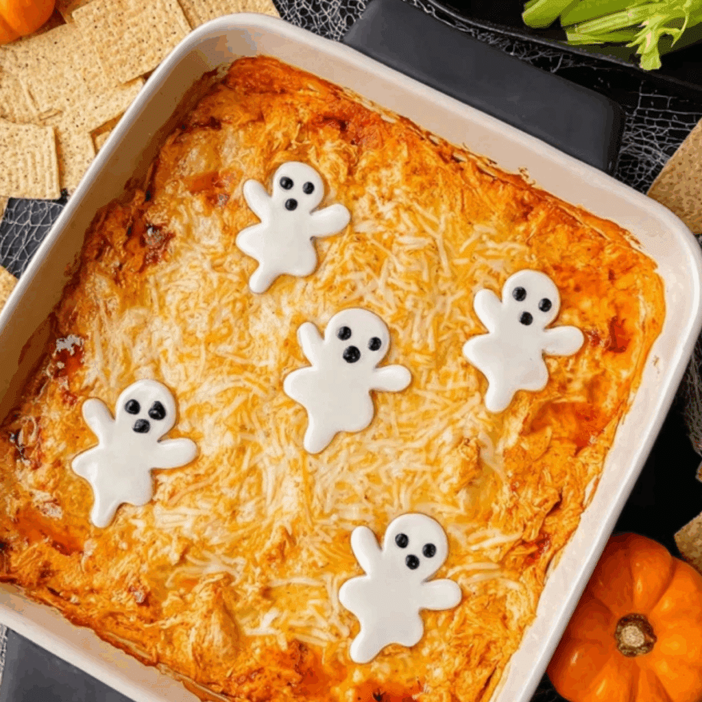 Halloween Buffalo Chicken Dip – Easy Spooky Appetizer - recipe maestro