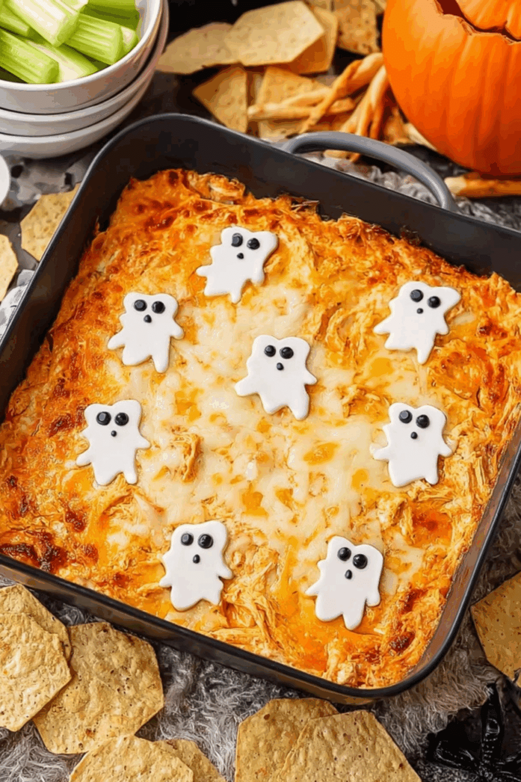 Halloween Buffalo Chicken Dip – Easy Spooky Appetizer - recipe maestro