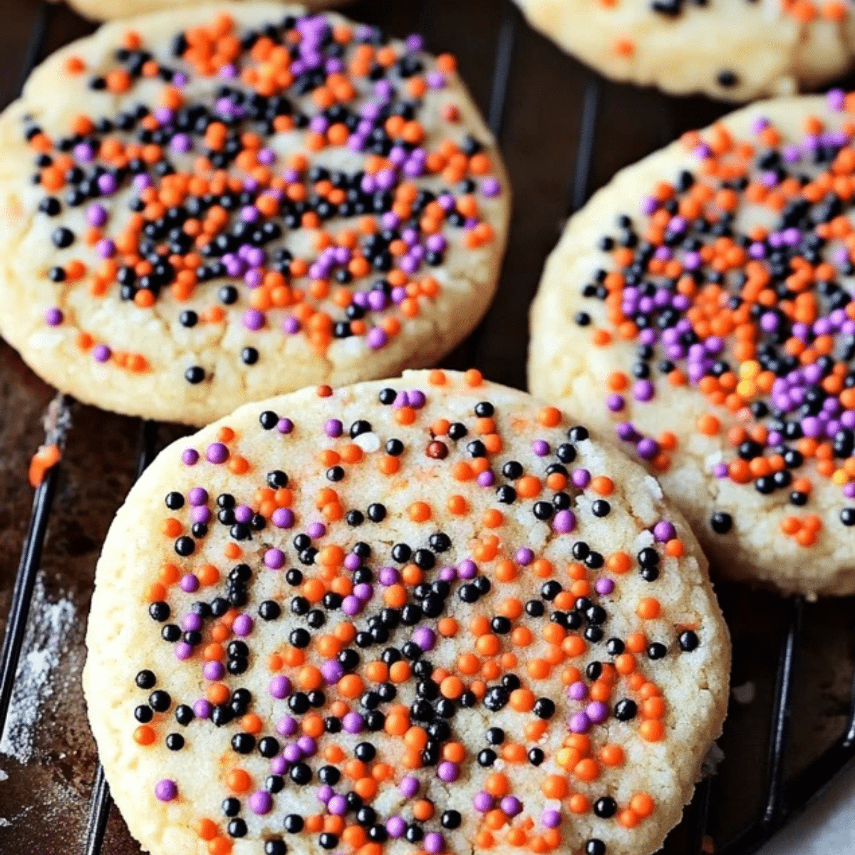 Halloween Sprinkle Sugar Cookies - Easy & Festive Recipe - recipe maestro