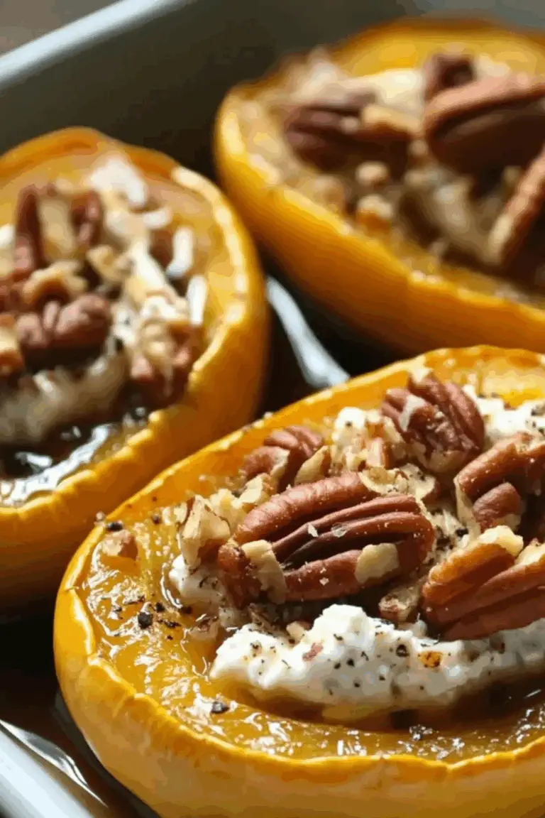 Maple Pecan Goat Cheese Roasted Acorn Squash – Delicious Fall Recipe ...