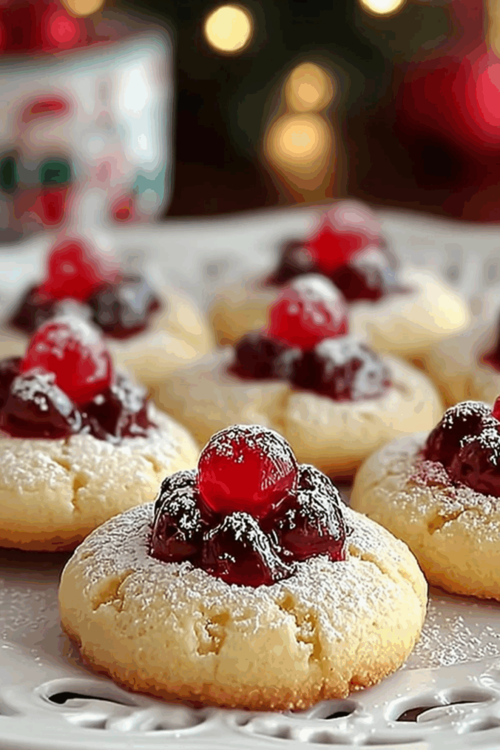 Christmas Maraschino Cherry Shortbread Cookies Delight - recipe maestro