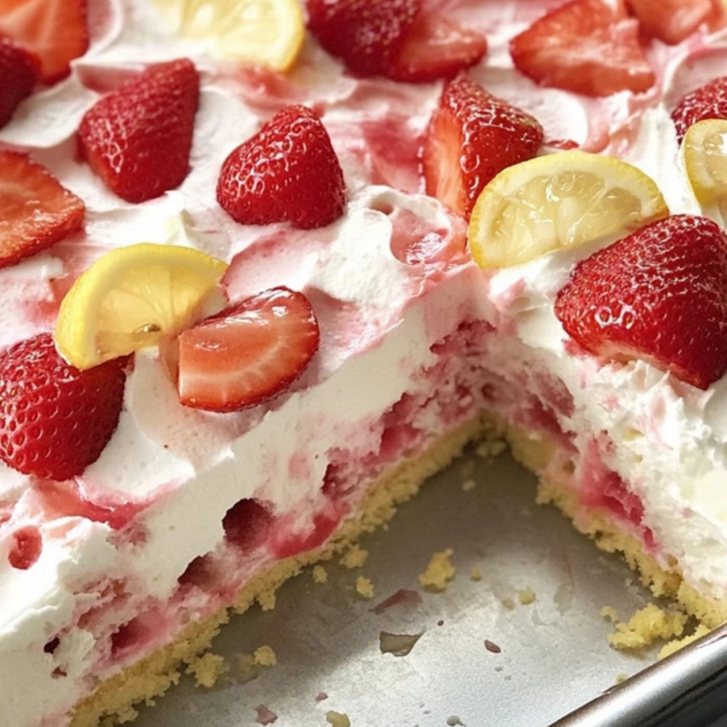 Strawberry Lemonade Poke Cake – Easy Recipe - recipe maestro