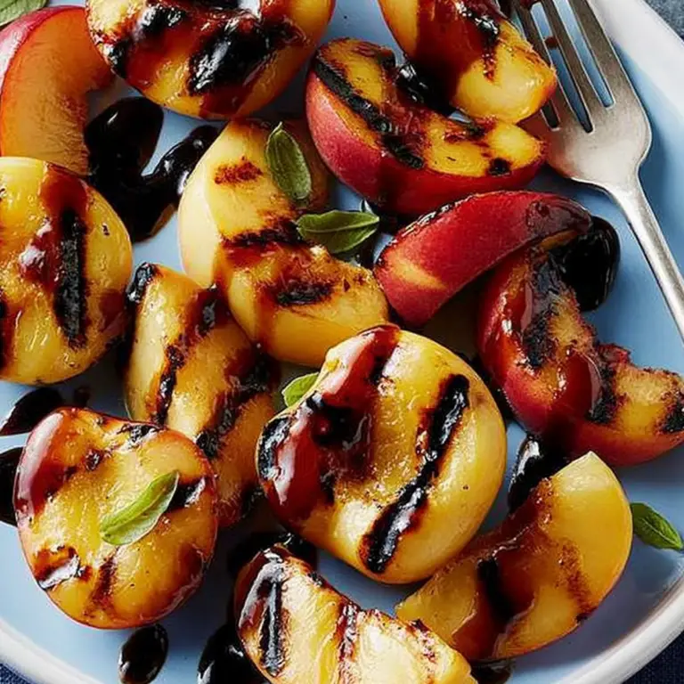 Grilled Stone Fruits with Balsamic Syrup - recipe maestro